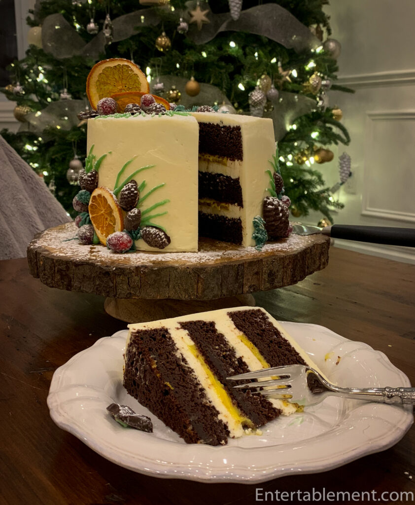 A Festive Chocolate Orange Cake - Entertablement